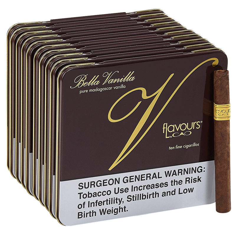 CAO Flavours Tins 100 pack - Vanilla Cigarillos | Thompson Cigar