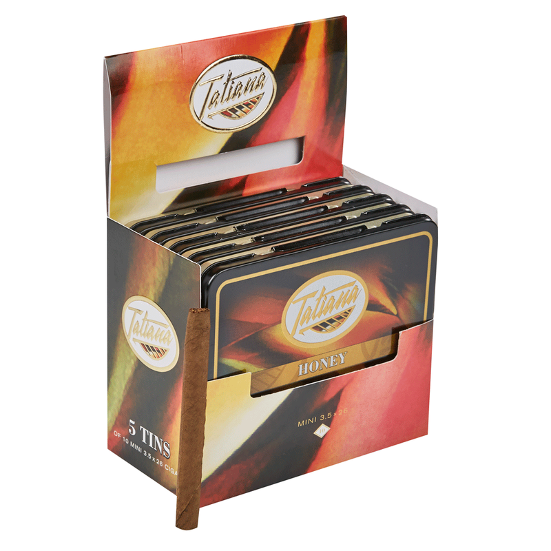Tatiana Flavored Mini Cigarillos Tins - Honey Mini | Thompson Cigar